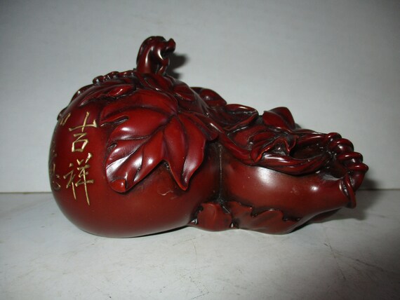 Chinese Good Luck Gourds With Foo Dog Unusual Ornate Figurine | Etsy