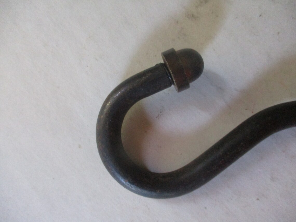 Brass Flue Pull Hook - Classical Ball and Column Handle 9" Long 2.25 ...