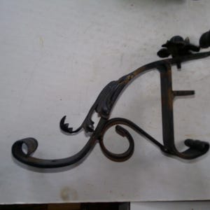 Antique Wrought Iron Railing Brackets Set of 4 10 X 5.5x 1.5 Across ...