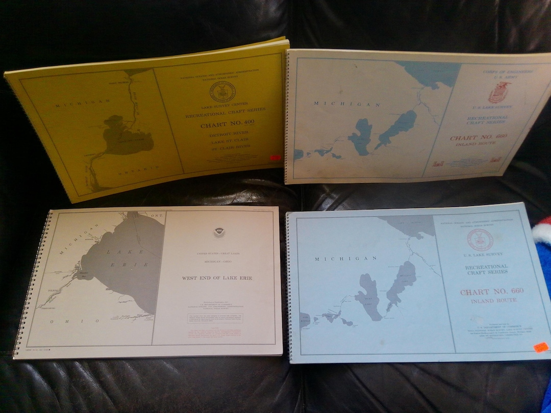 Lake Survey Center Recreational Craft Series Map Atlases -set of 4- 60s ...