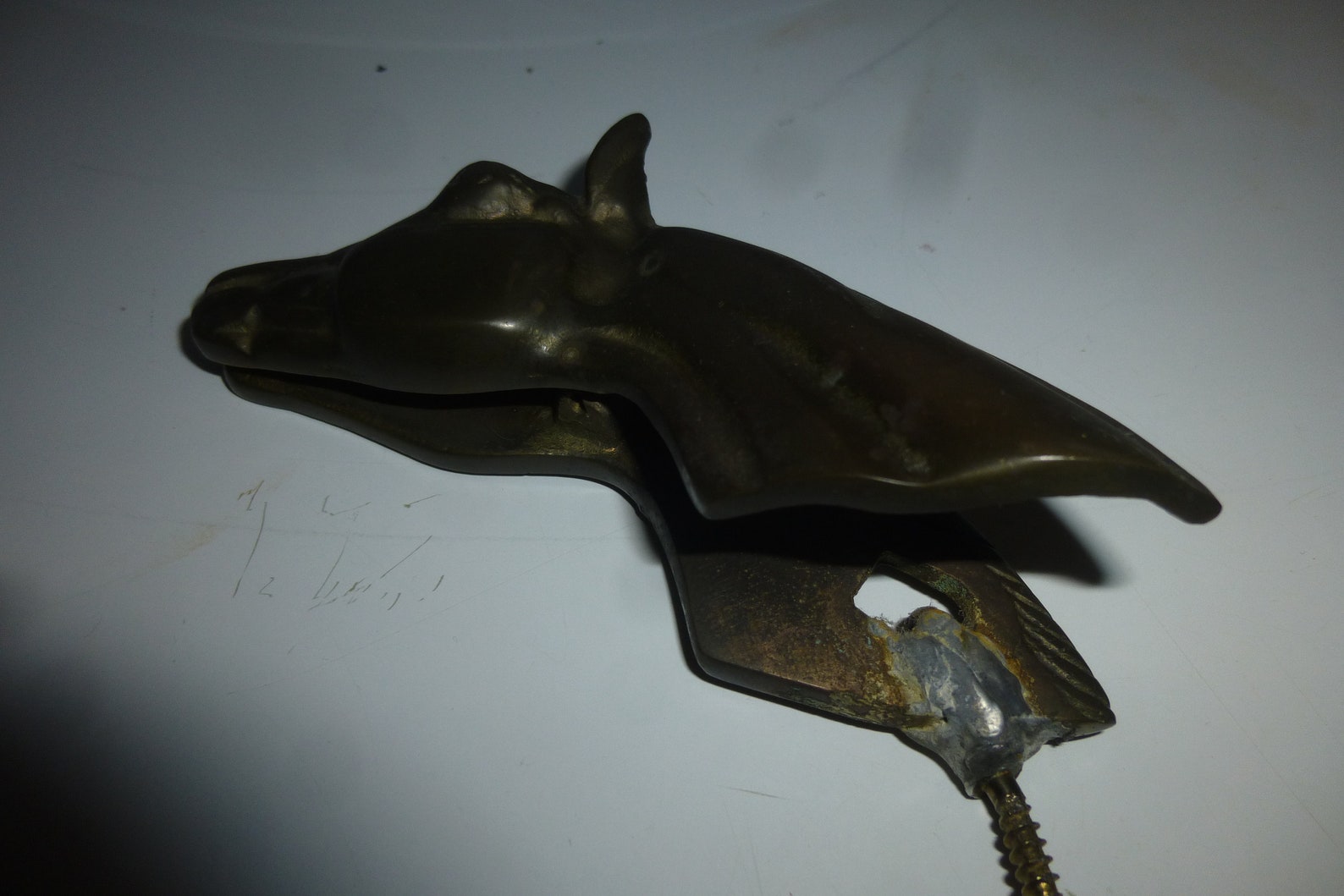 Brass Horses Head Paper Clip Stylish Form Upcycled to Mount | Etsy