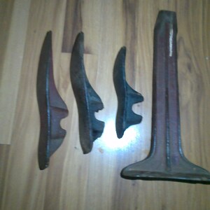 Cobbler or Shoemaker Anvil Set - 11.25" Mount W 3 Cast Iron Anvil Shoe ...