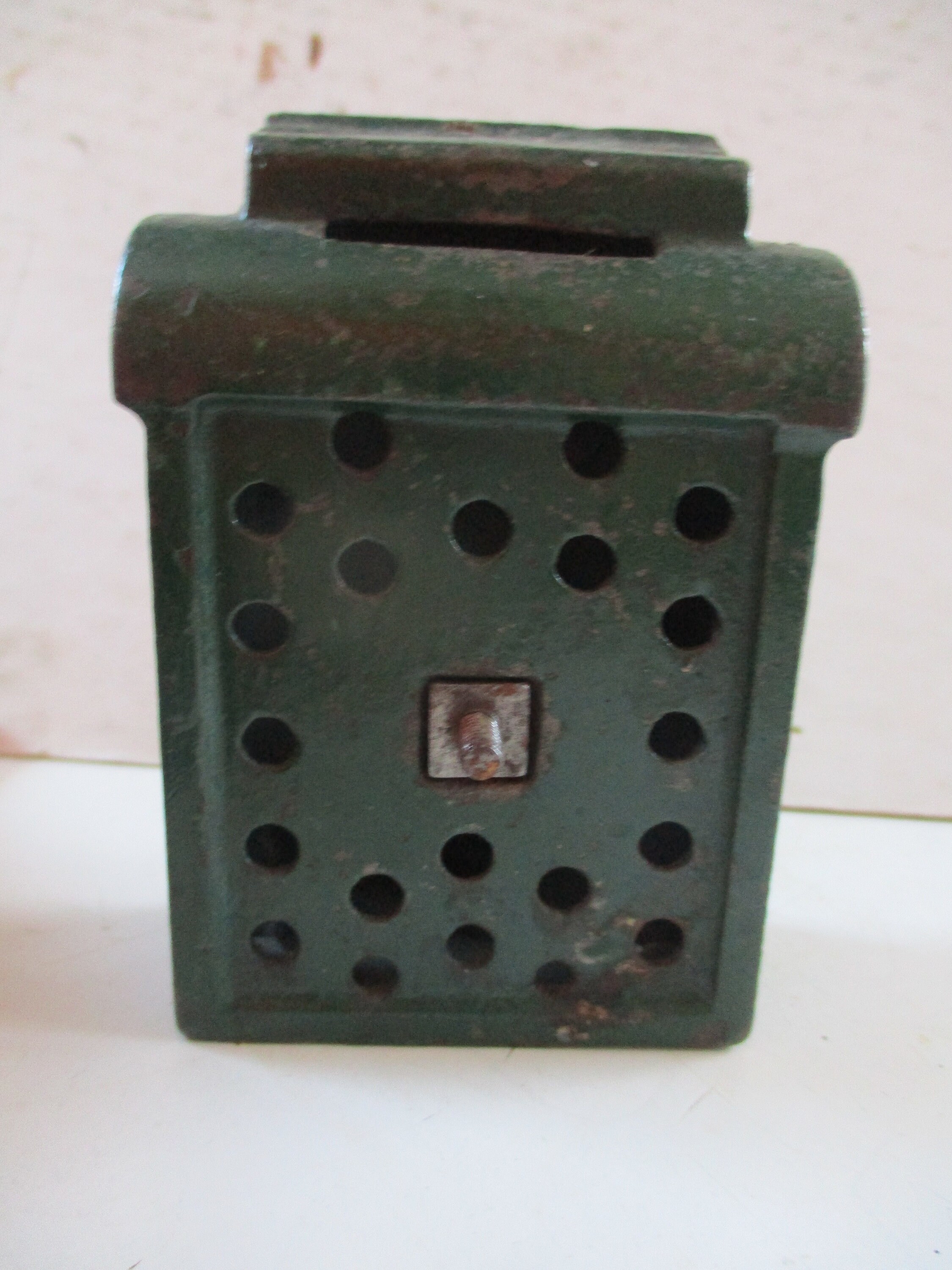 Cast Iron Post Office Mailbox Bank Toy - Fun and Rare Form - Great ...