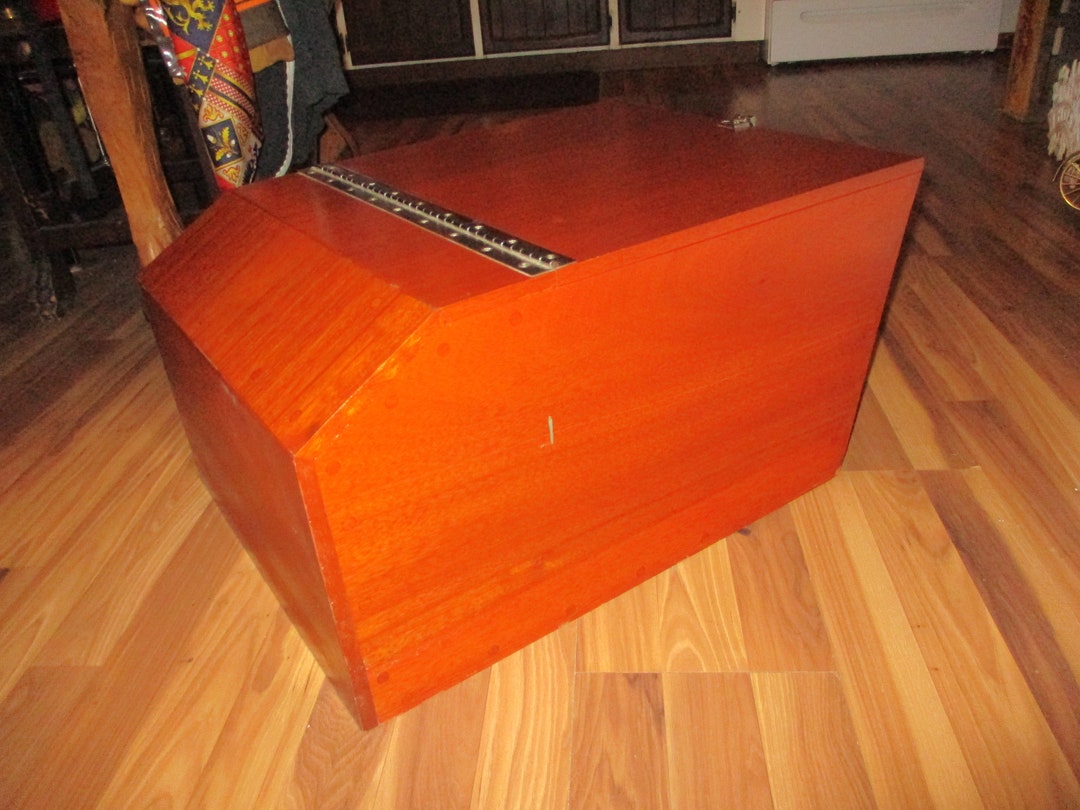 Chris Craft Boat Locker - Teak and Chrome Deck Storage 18" X 24" X 12. ...