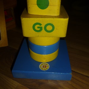 Wood Blocks Set = 1950s Snap Blocks - Multicolored Set of 19pieces ...