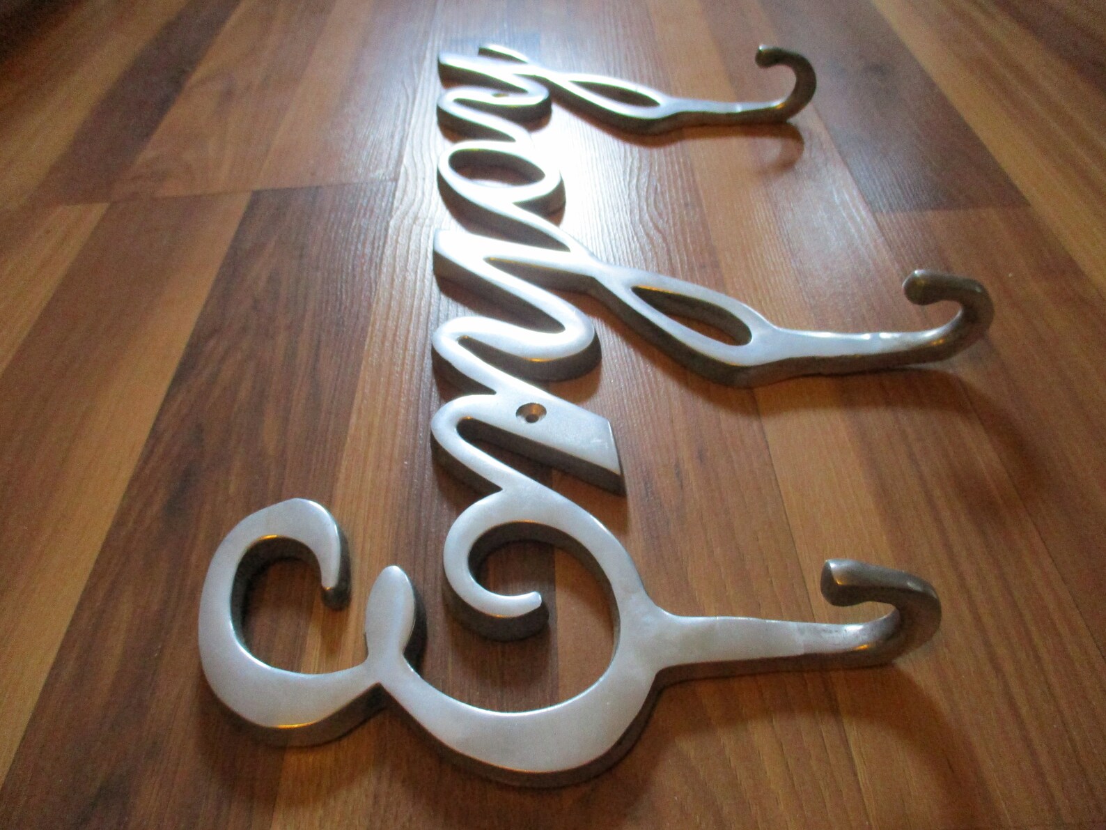 ENJOY Hanging Single Piece Wall Sign With 3 Hooks for Coats. - Etsy