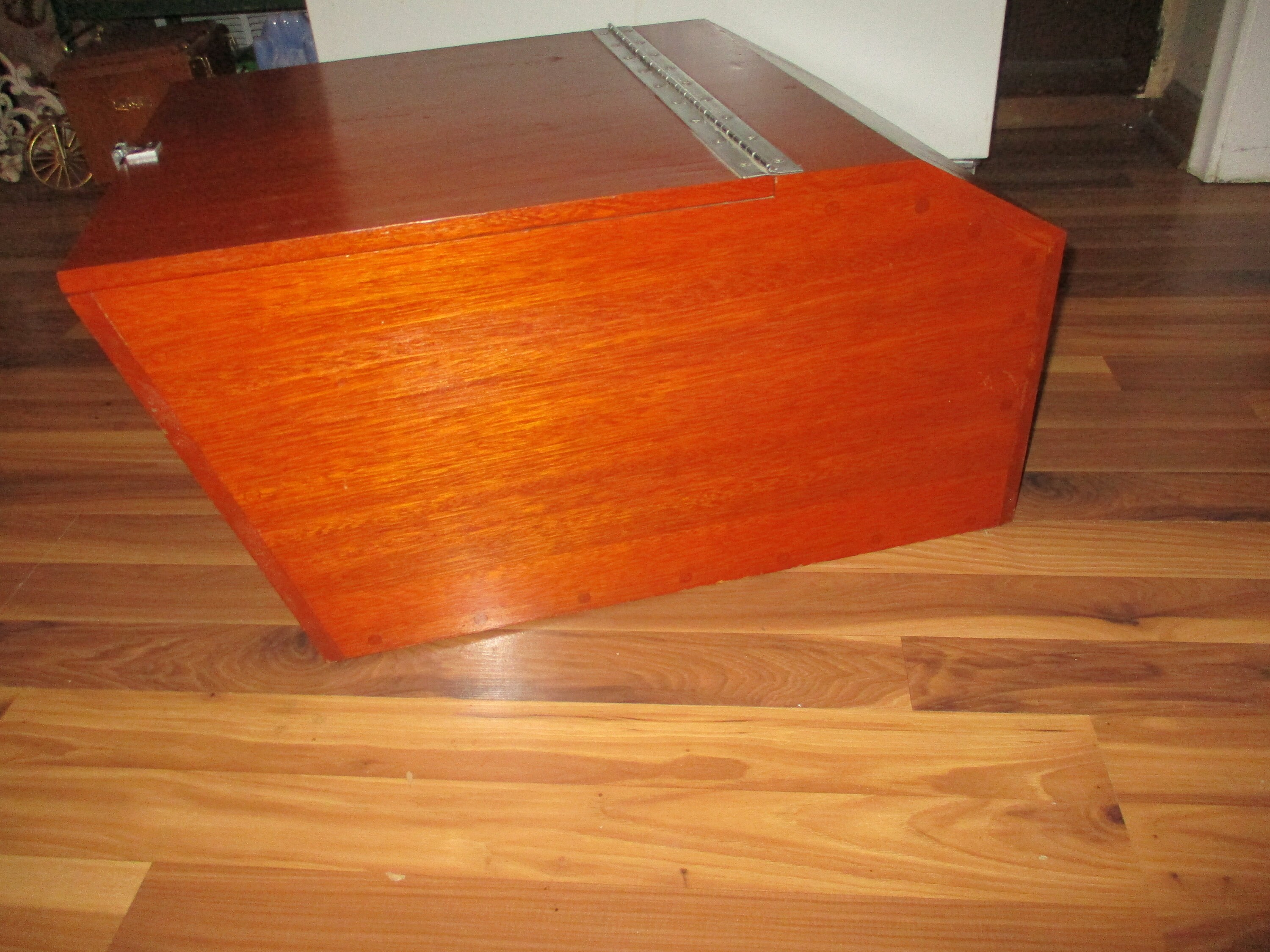 Chris Craft Boat Locker - Teak and Chrome Deck Storage 18" X 24" X 12. ...