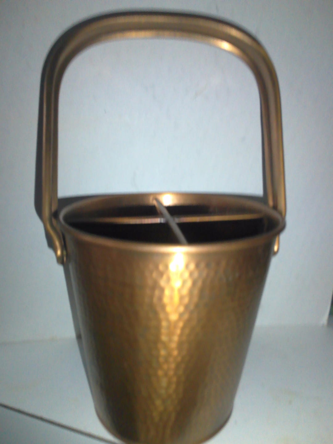 Hammered Copper 64 Oz Ice Bucket W Removable 4 Section Divider - Swing ...
