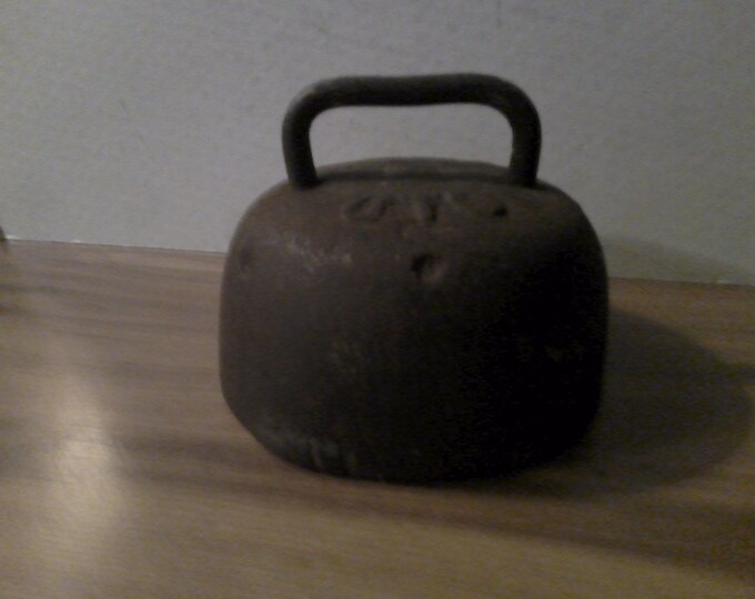 Flat Bottom Floor Weight - Cast Iron 18 LB Bell Shaped Dome Form 6 ...