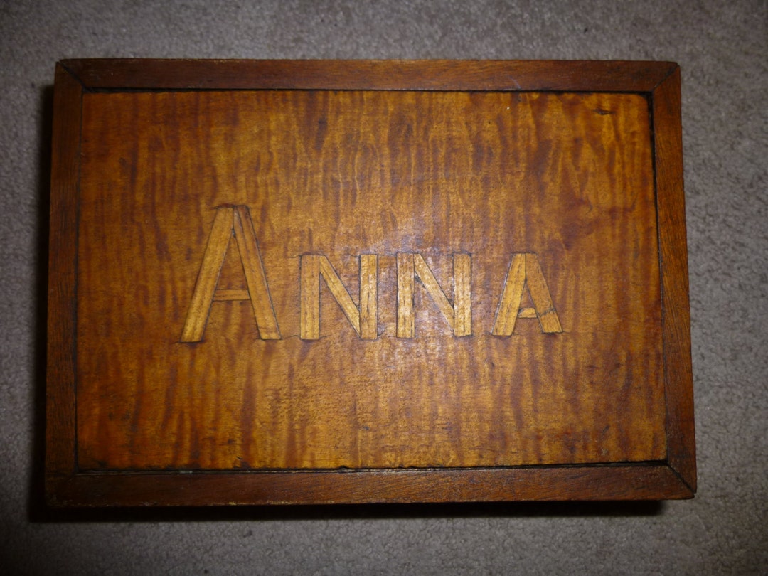 Amazing Antique Anna - Gorgeous Tiger Stripe Maple Jewelry Box With 2 ...