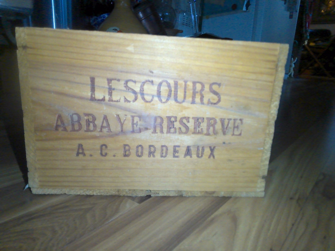 Wine Crate Box -chateau De Lescours of France - 10.5" X 13" X 7" Deep ...