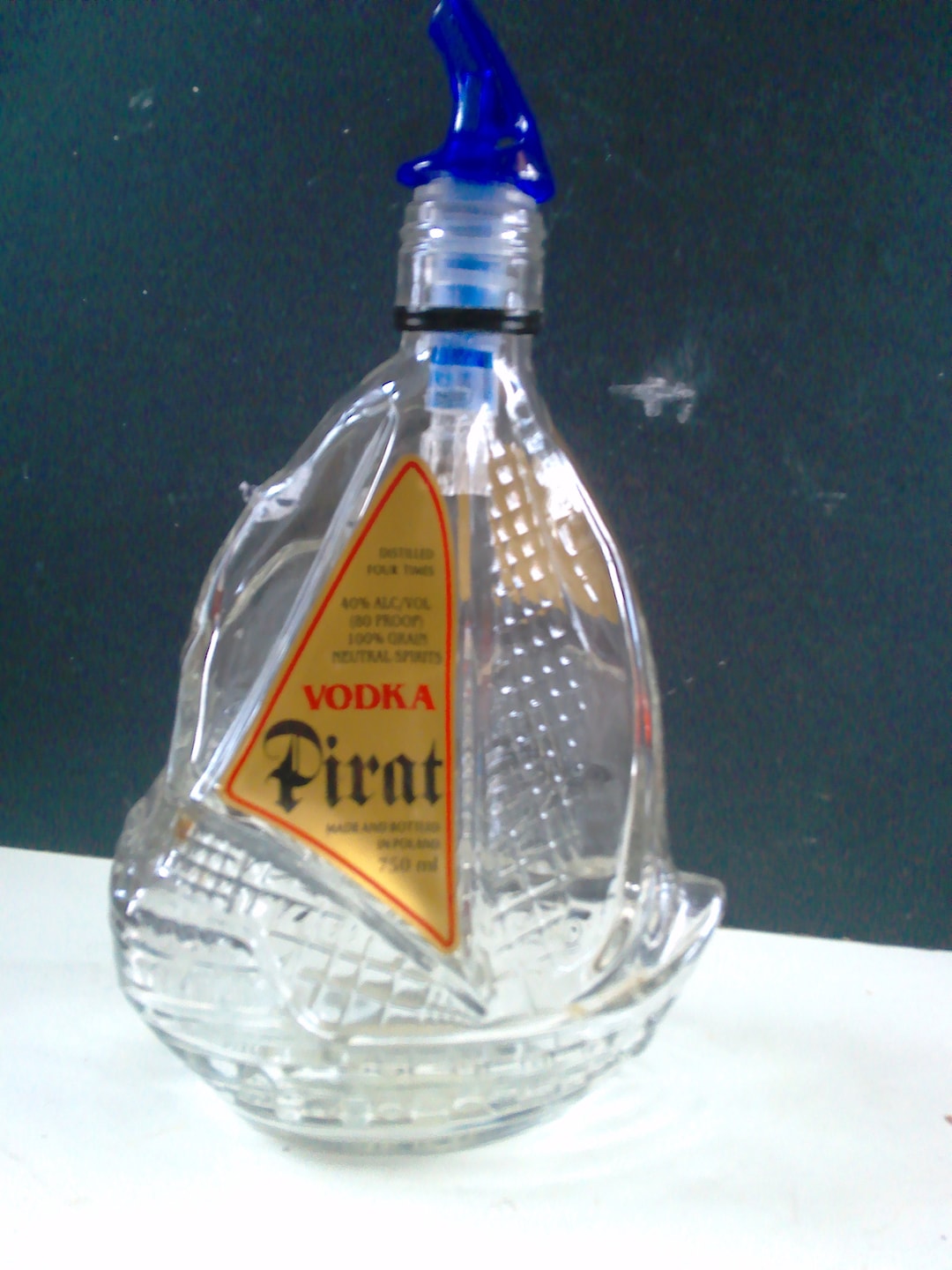 Pirate Ship Shaped Decanter Bottle - Vintage EMPTY Pirat Vodka (poland ...