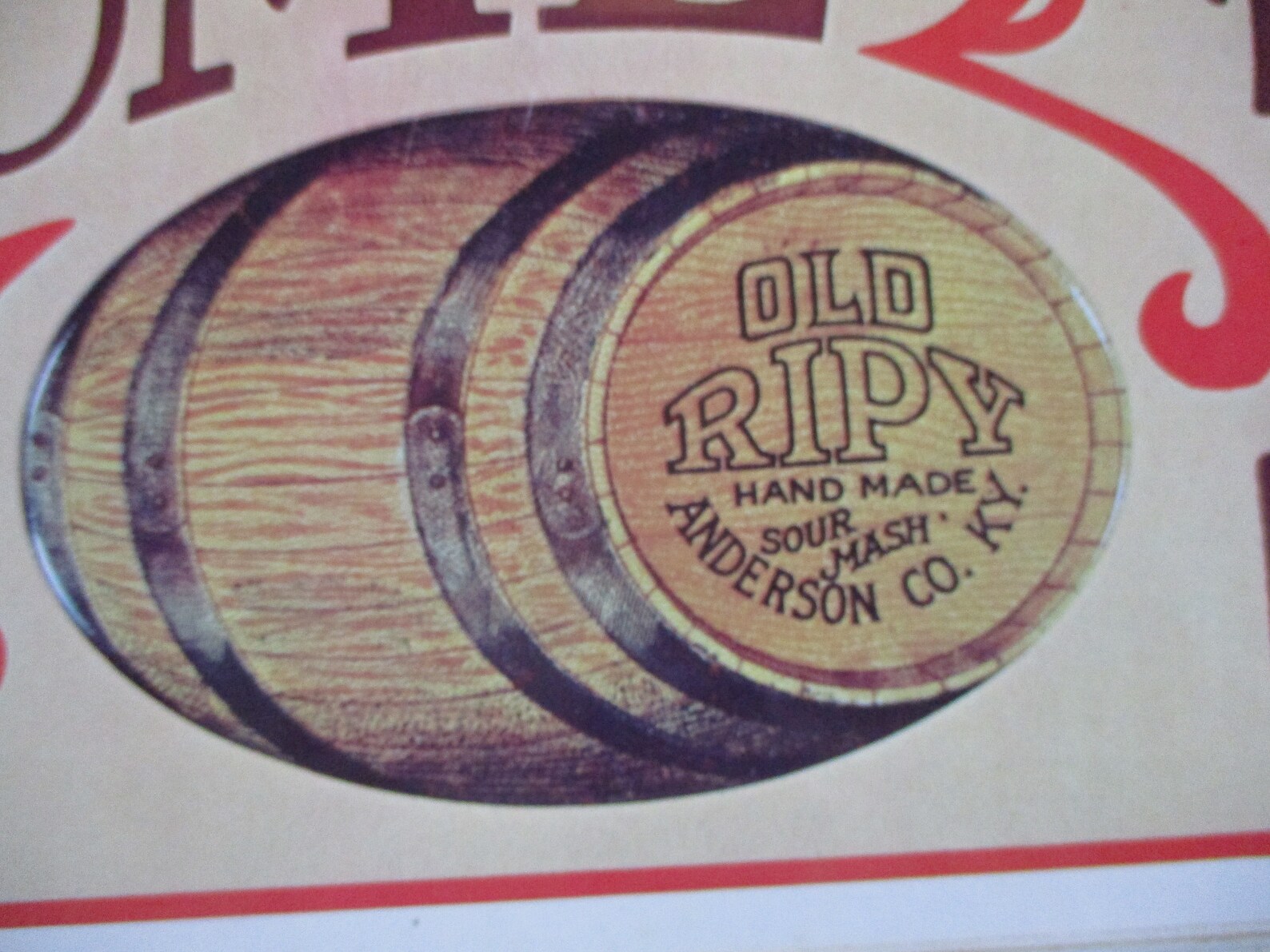Welcome to the Bar - Old Ripy Sour Mash Bourbon Lithographed Tin Sign ...