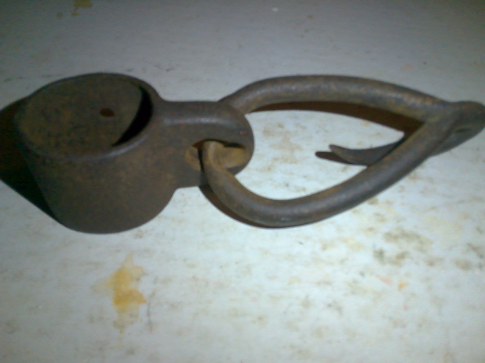 Wrought Iron Hitching Post Leash Ring - Mounts to 1.75" Diameter ...