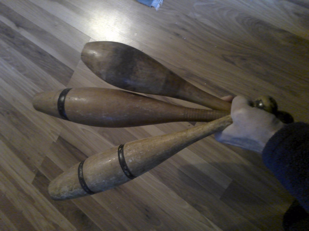 Exercise Pins Delightful Trio of Indian Exercise Clubs or Pins ...