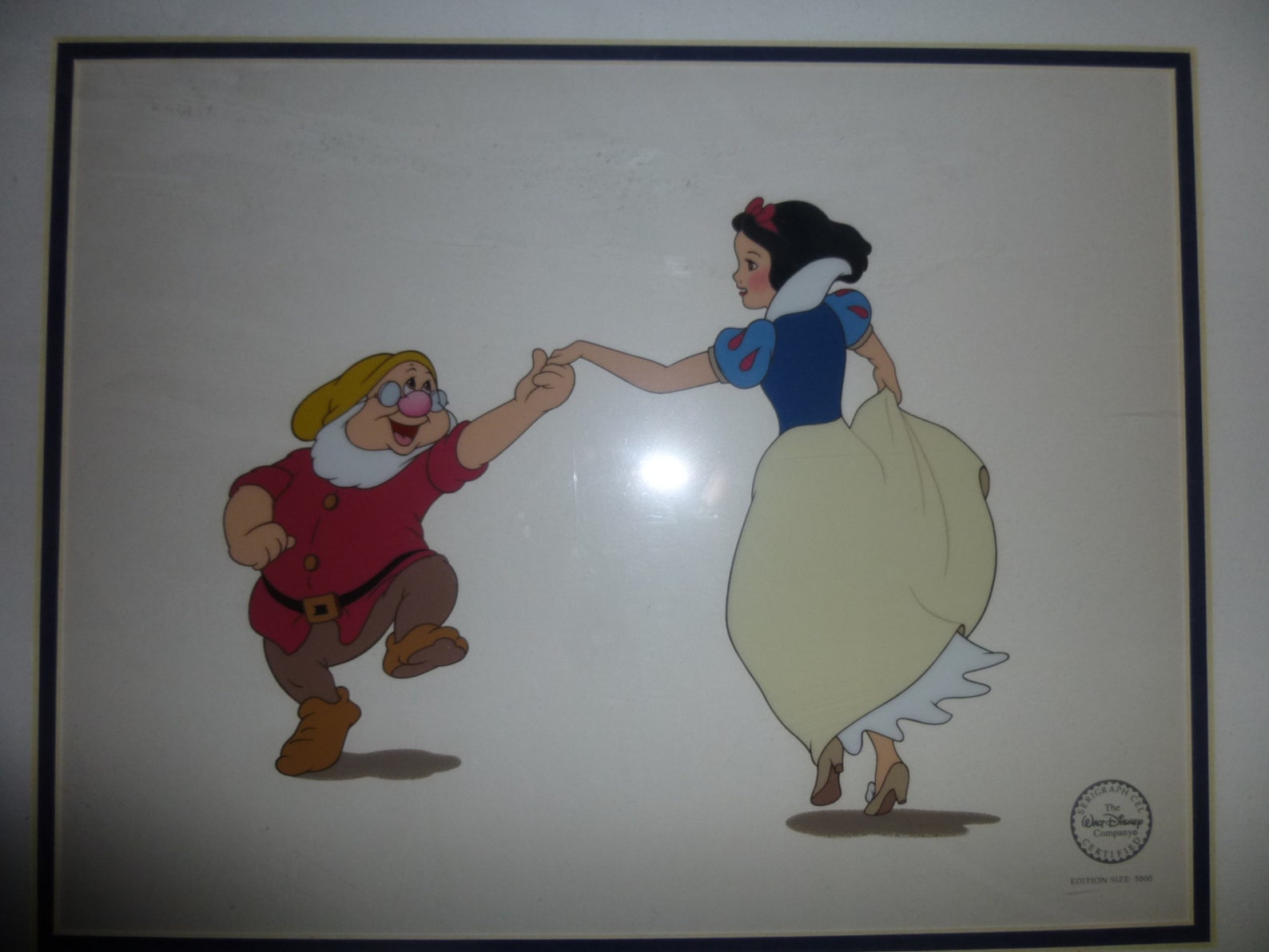 Snow White Dancing With Doc - Professionally Framed - Official Disney ...