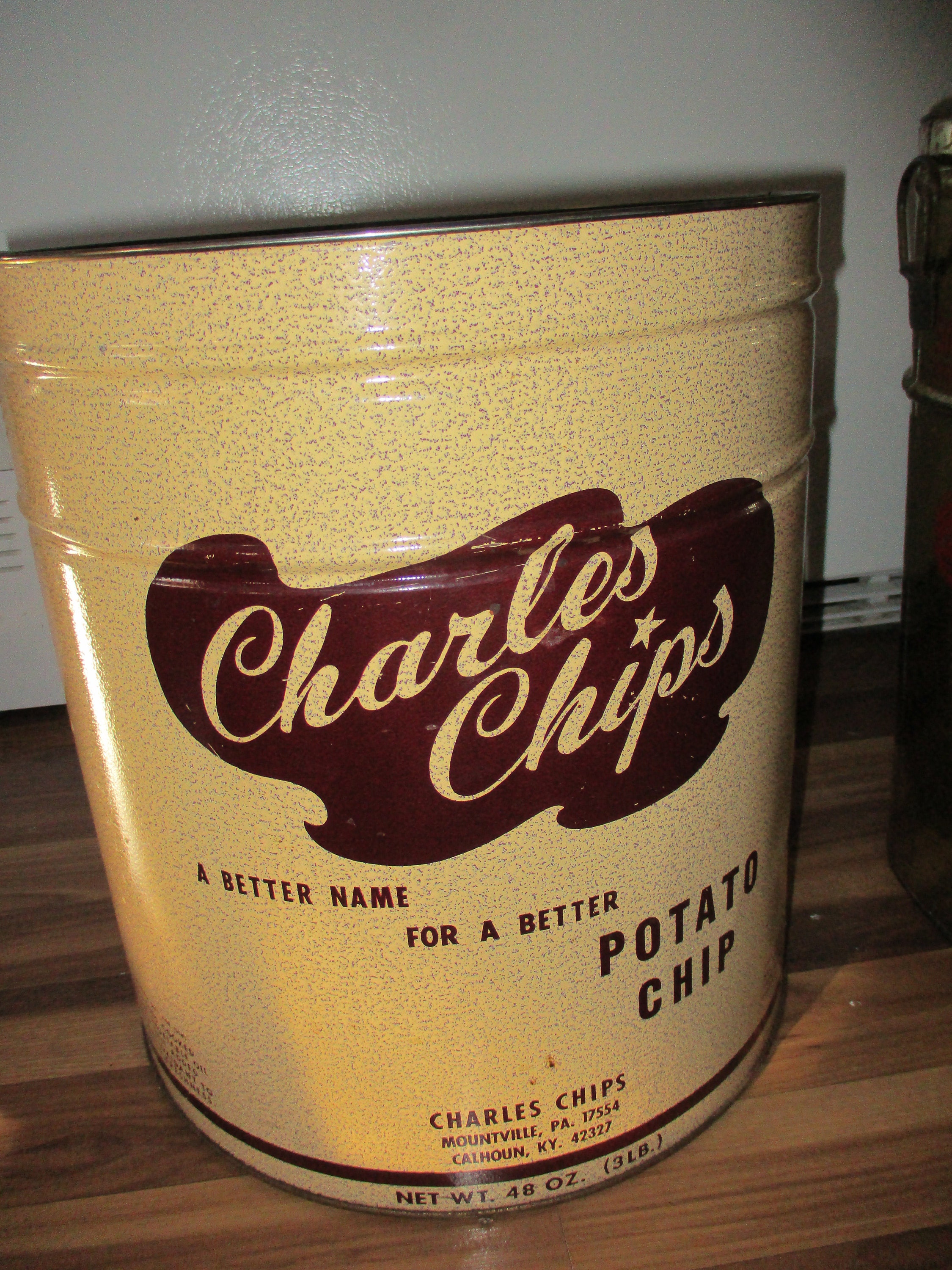 Potato Chip Tin Cans LARGE - Better Made Special/kuehmanns/charles ...