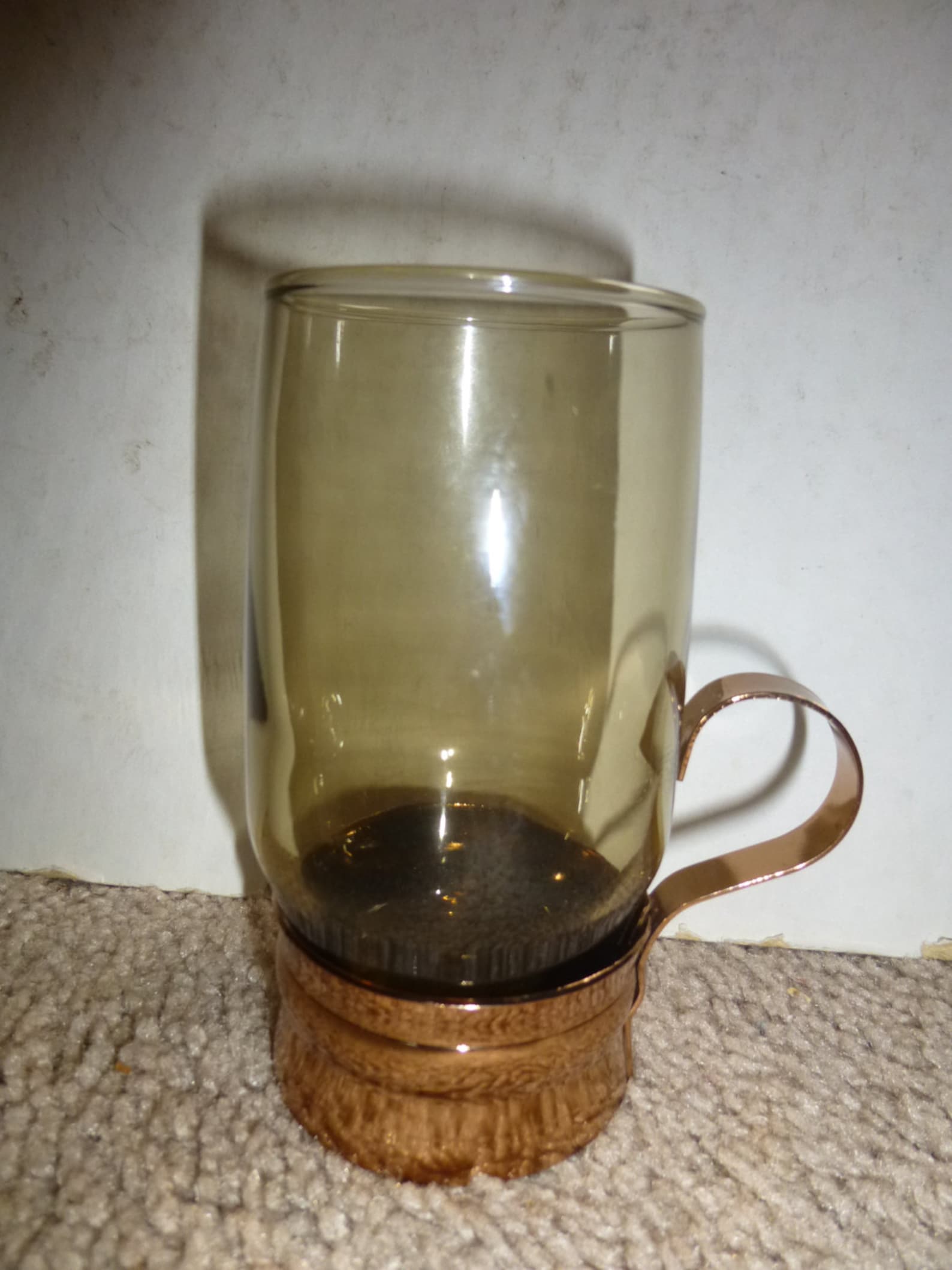 Amazingly Modern Brass and Glass Coffee Tea Juice Cups or - Etsy