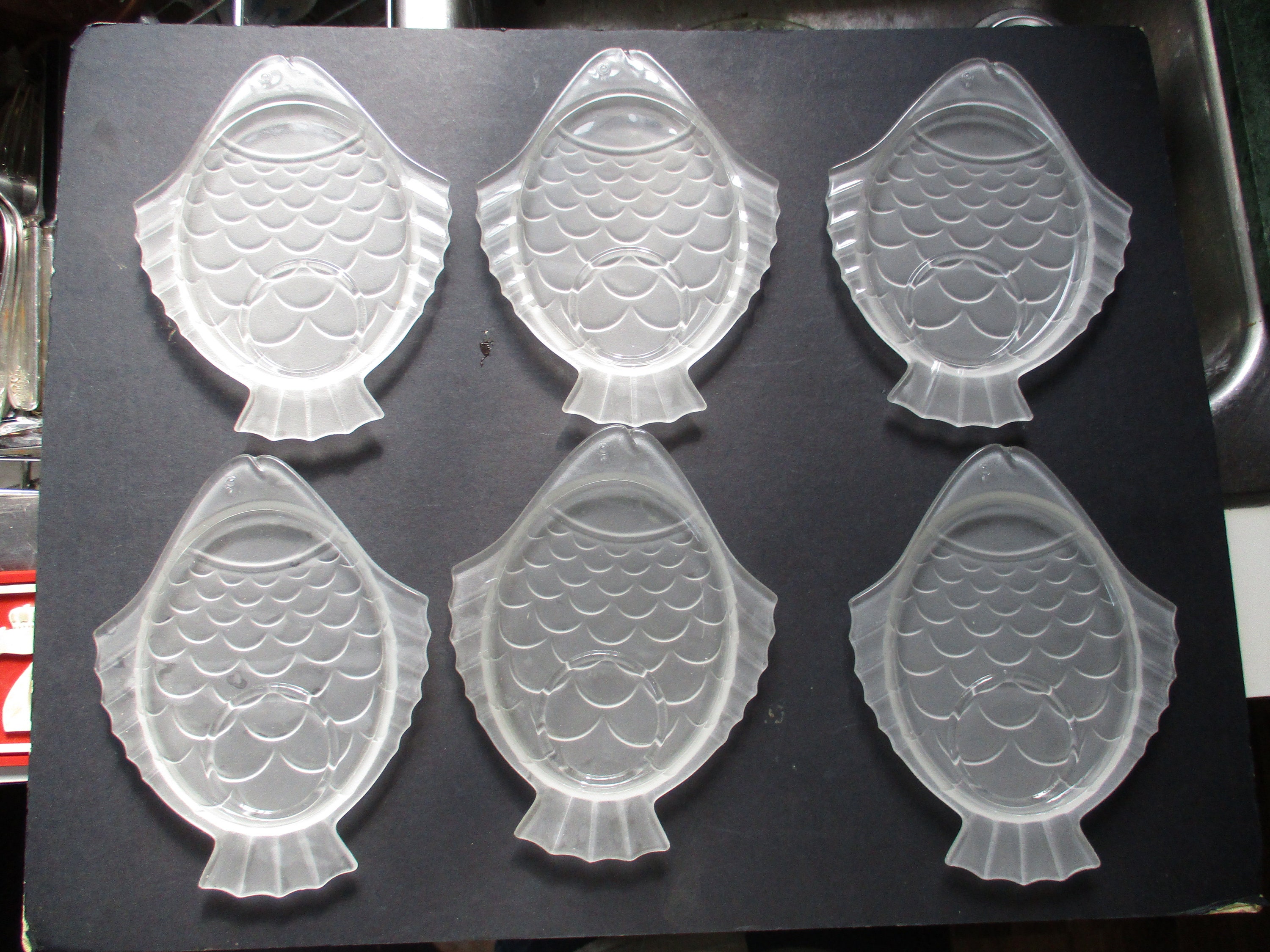 Fish Shaped Snack/appetizer Plates Set of 6 Frosted Glass - Etsy UK