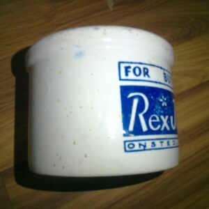 Rex Johncox Butter Crock - 5.75" Diam X 4" High - Light Age and Wear ...