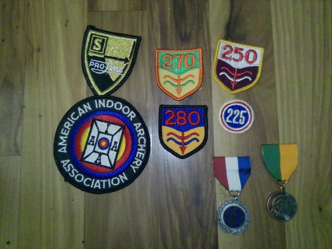 Archery Patches and Pin Set - 6 Patches From 1.5" to 4" and 2 Award ...