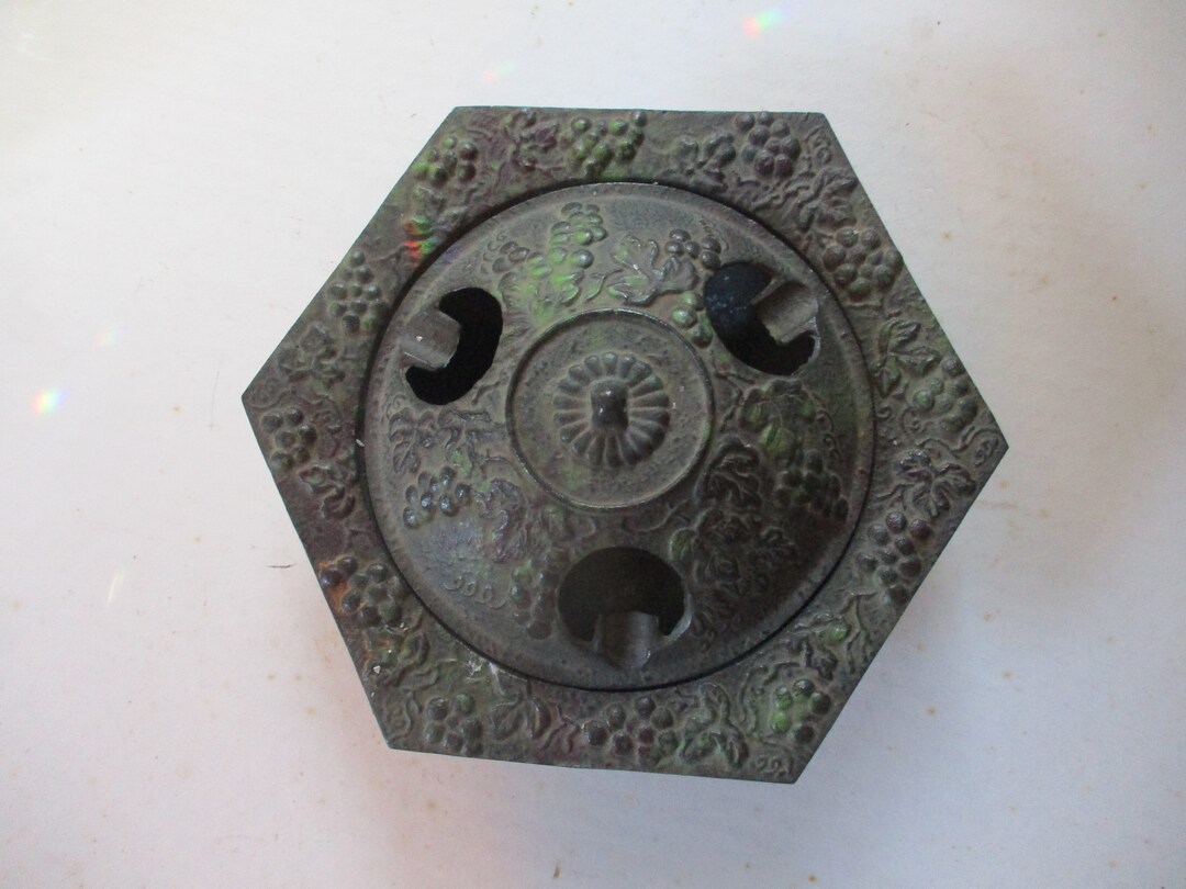 Cast Iron Ikebana 2 Piece Bowl - for Censer, Planter, Tea Light Leaf ...