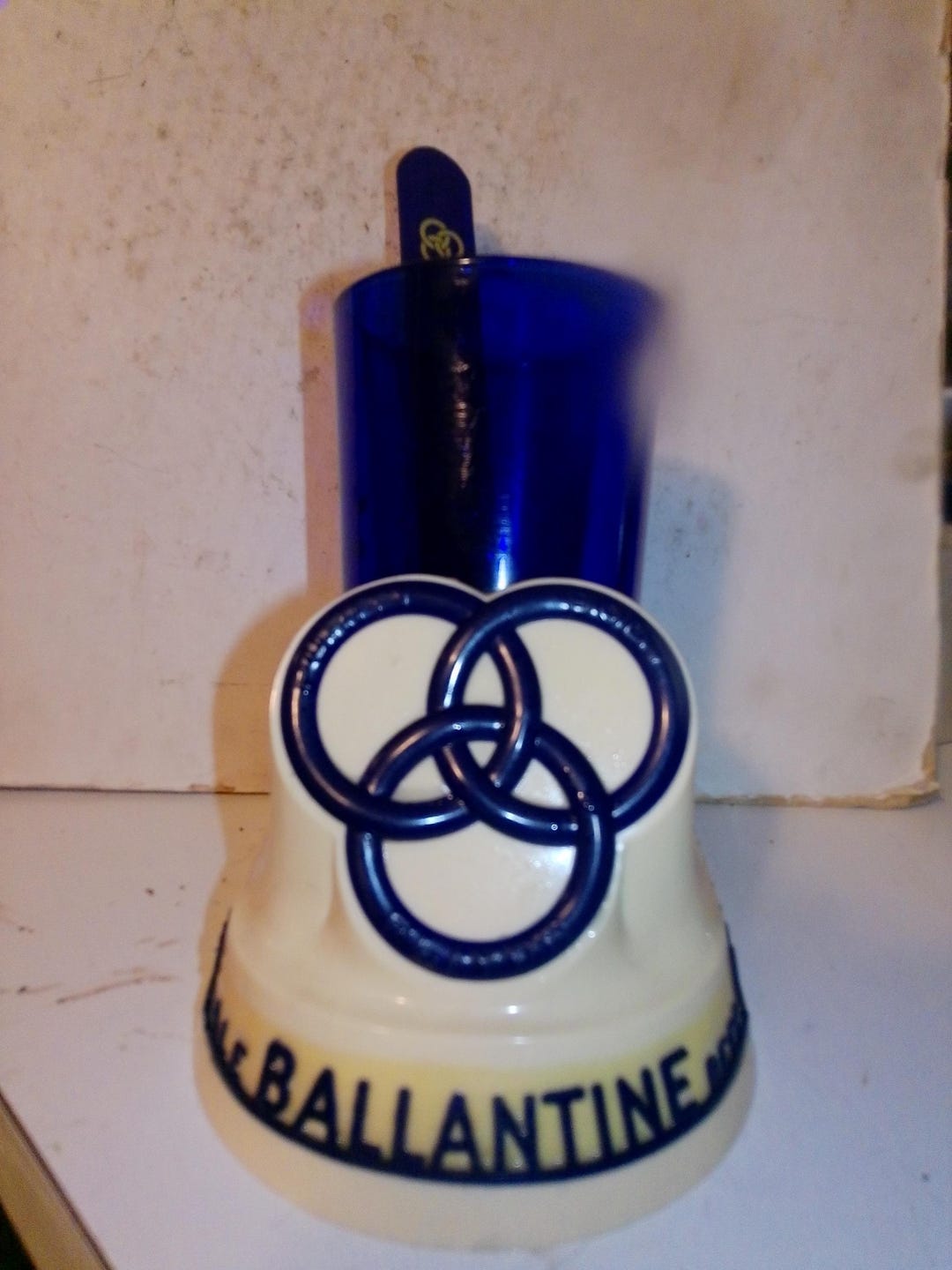 Ballantine Beer and Ale Foam Skimmer and Cocktail Straw/stirrer Holder ...