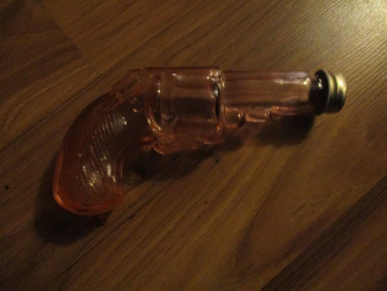 Glass Pistol Candy Jar Fun Rare Pink Glass Revolver Form - Etsy
