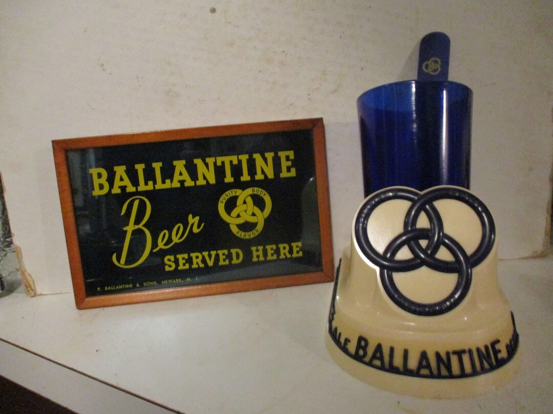 Ballantine Beer and Ale - Vintage Promo Countertop Set - Framed Sign 9 ...