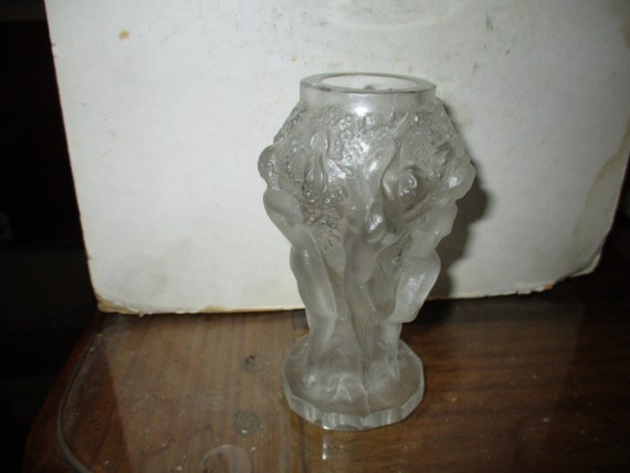 Desna Art Glass Vase 5 Frosted Cast Form in STYLE of - Etsy