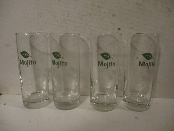 Mojito Glass Set 10oz Glass Tumblers 6 High Mint - Etsy