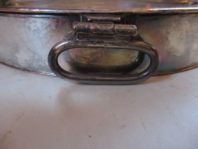 Antique Silverplate Heated Trivet With Heraldic Stag and Crown - Etsy