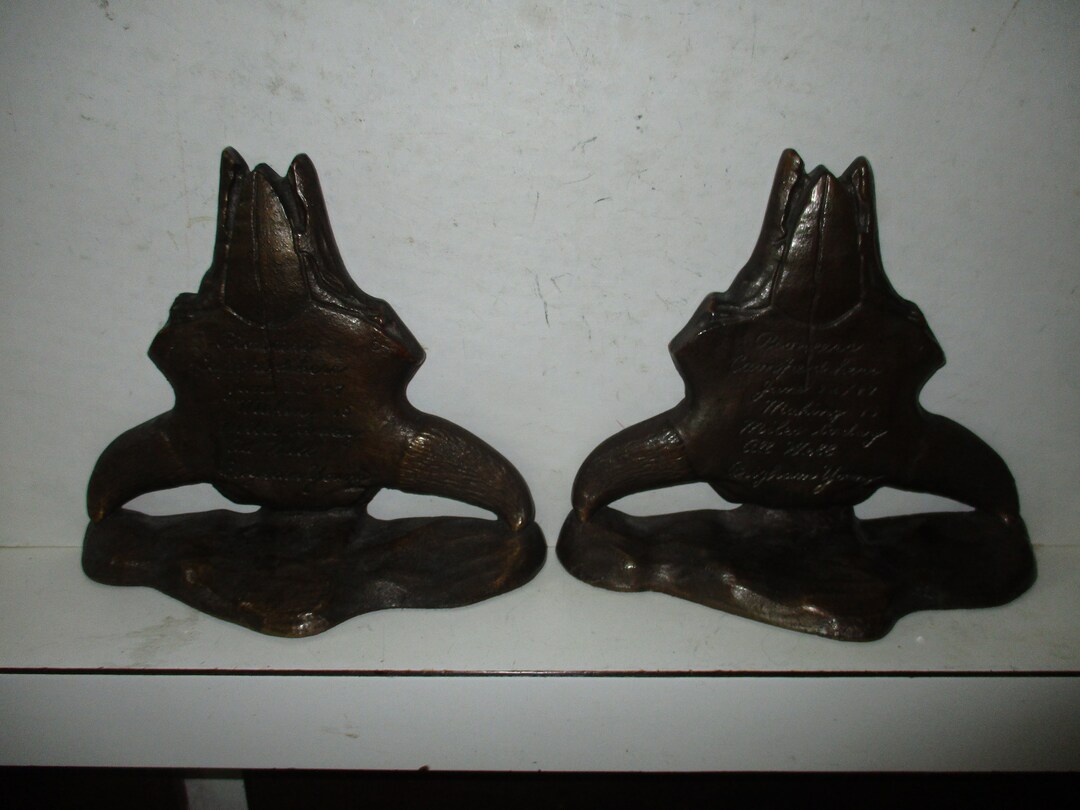 Bronze Bookends - Mormon Brigham Young Bulletin of the Plains Buffalo ...