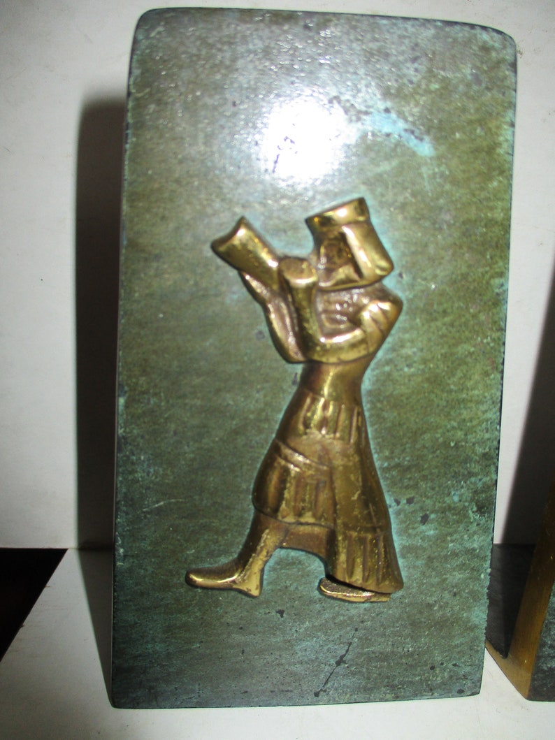 Bronze Bookends Dayagi of Israel Bronze and Brass Forms - Etsy