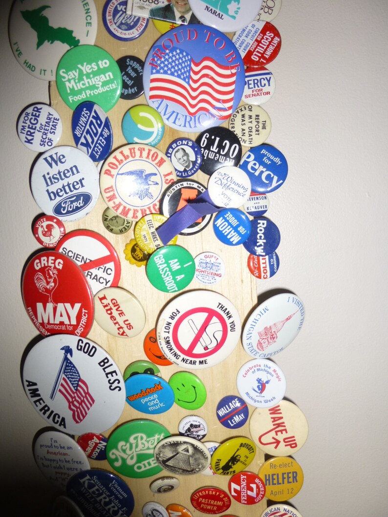 Massive 110+ Set of Vintage Political Pins - 1930s to Now - President ...
