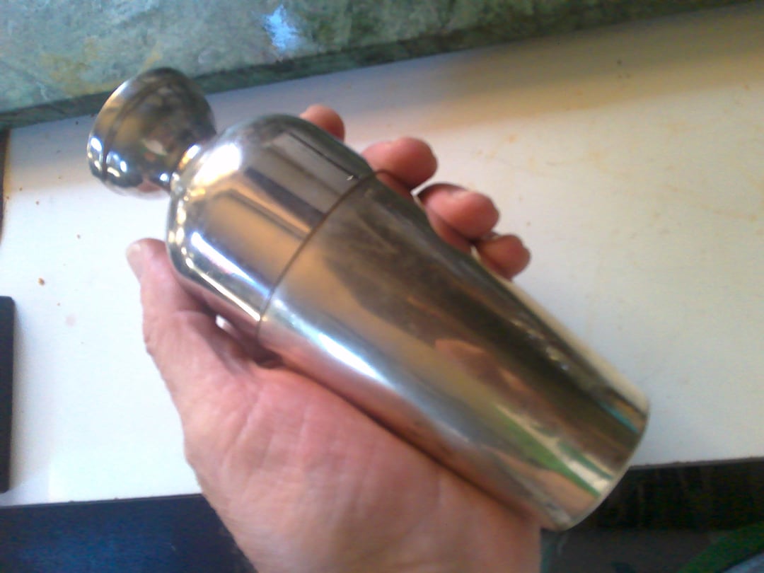 Silverplated Napier Cocktail Shaker With Drink Indicator Dial Top ...