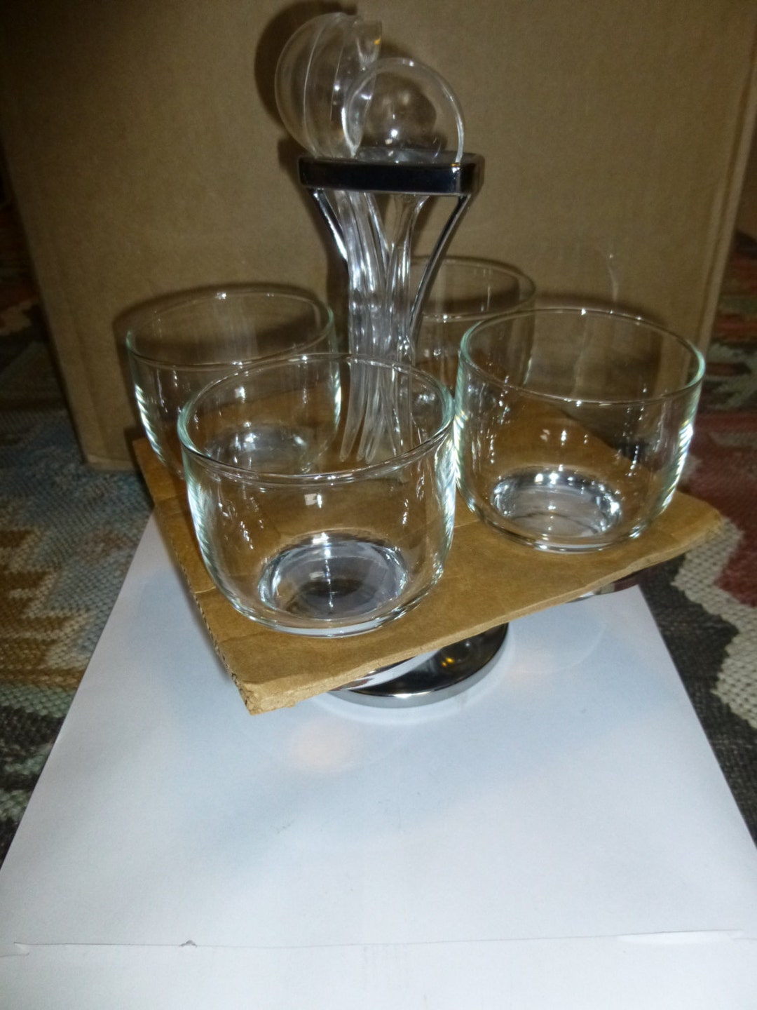 Mid Century Modern Milbern Creations Wood and Chrome Condiment - Lazy ...