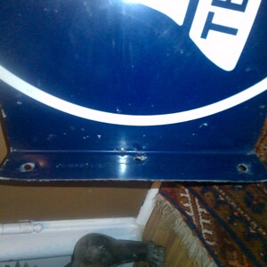 Public Telephone Sign - 1960s Double Sided Form W Flange Wall Mount ...