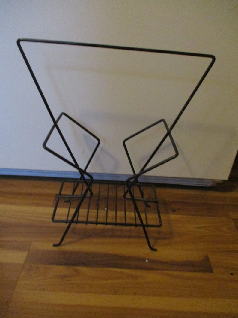 Mid-century Modern Wire Magazine Rack - Great Storage and Decor Item ...