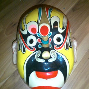 Chinese Opera Mask Paper Mache Form 11 X 8.5 X 3.5 Deep at Nose for ...