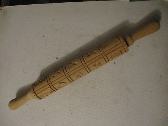 Springerle Rolling Pin Carved With Various Plants and | Etsy