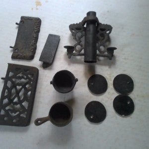 American Cast Iron Stove With All Parts and Assorted Pots - Fun Form ...