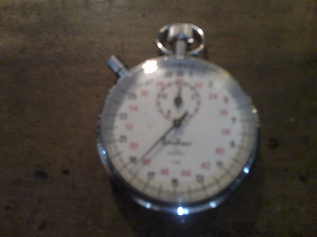 Hanhart PIC Analog Stopwatch - German Made 1 Jewel - 1/10th Two Dial ...