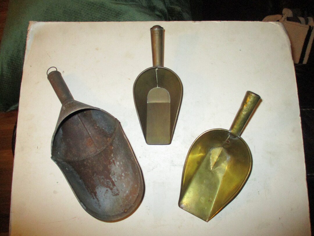 Kitchen Transfer Scoops or Ladles - Set of 3 Handmade Antique Copper ...