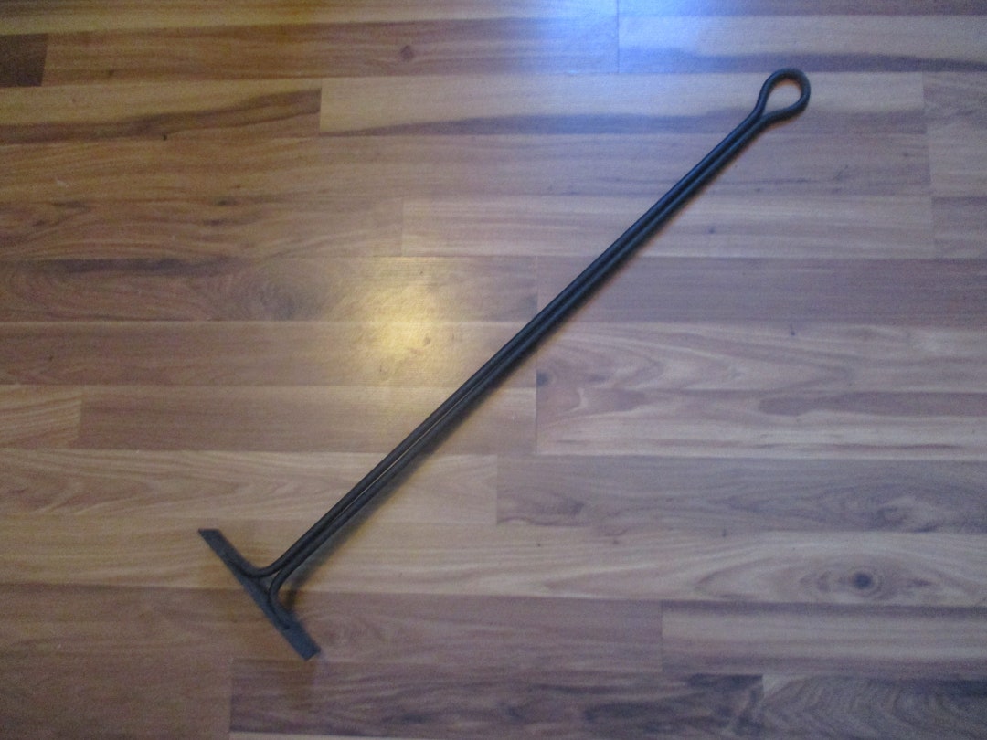 Wrought Iron Fireplace and Furnace Rake - Hand Wrought Hanging Fom 30 ...