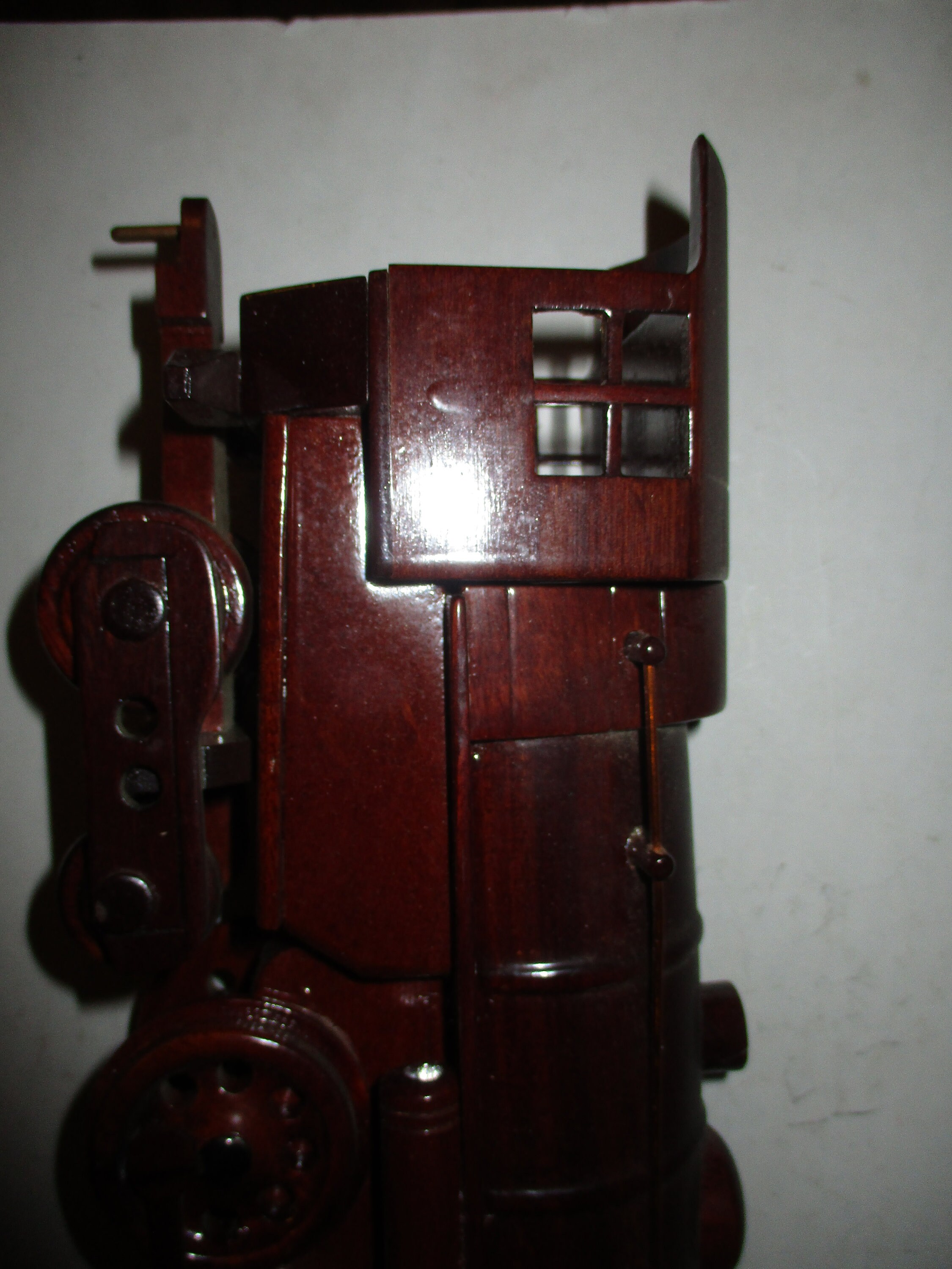 Mahogany Railroad Engine and Coal Car Model Hand Carved Form | Etsy