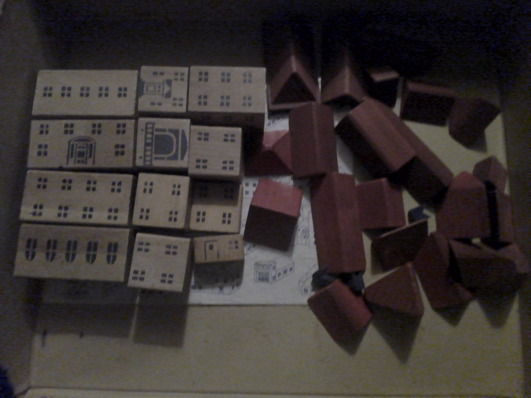 Village Construction Blocks - 1930s Blockraft Inc Set of 35 Pieces ...