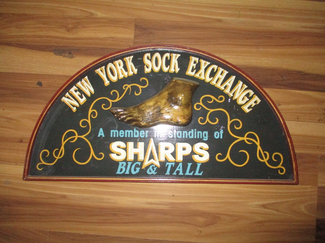 New York SOCK Exchange - Fun Hand Painted Wood Sign by Davis & Small ...