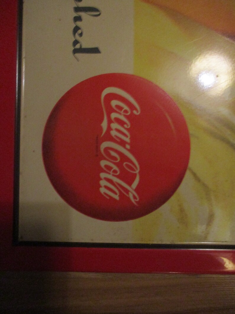 Cowgirl Coca-cola Play Refreshed Wall Sign 1985 Cola Clan - Etsy