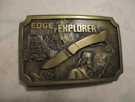 Edgemark Explorer Logo Belt Buckle - Great condition … - Gem
